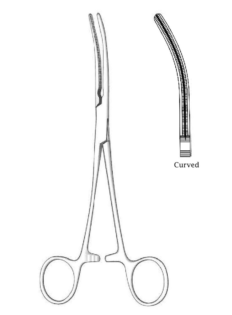 Pinza hemostática De Bakey-Pean, curva - longitud = 16.5 cm / 6-1/2 ...