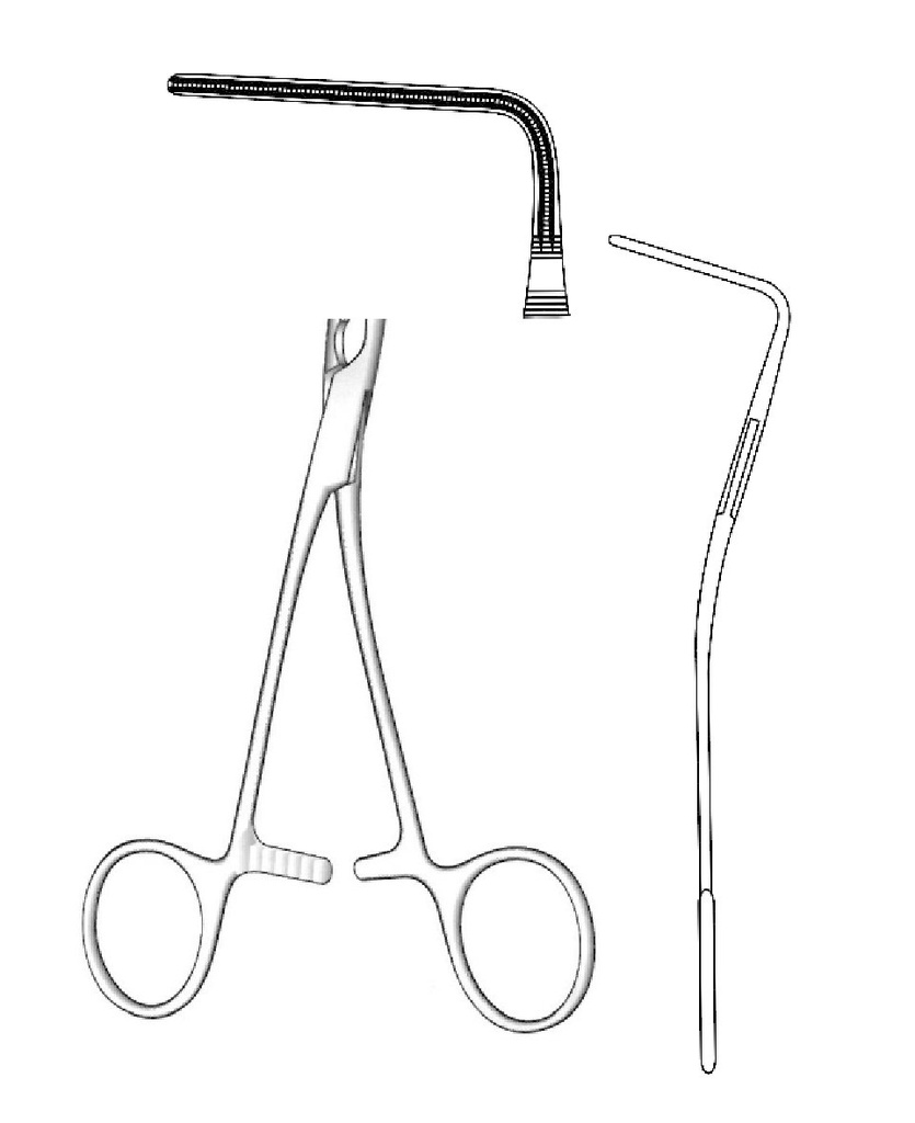 Pinza vascular Debakey, angulado - longitud = 15 cm / 6" | Surgicalmed.es