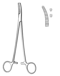 Pinza para histerectomía Faure, fuerte curva | Surgicalmed.es