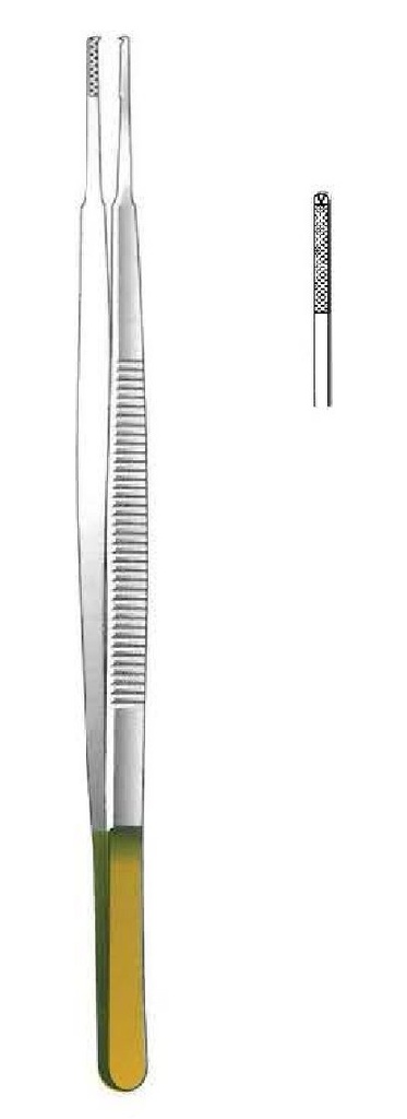 Pinza para disección Gerald, dentado = 0.2 mm, TC Gold - longitud = 17 ...