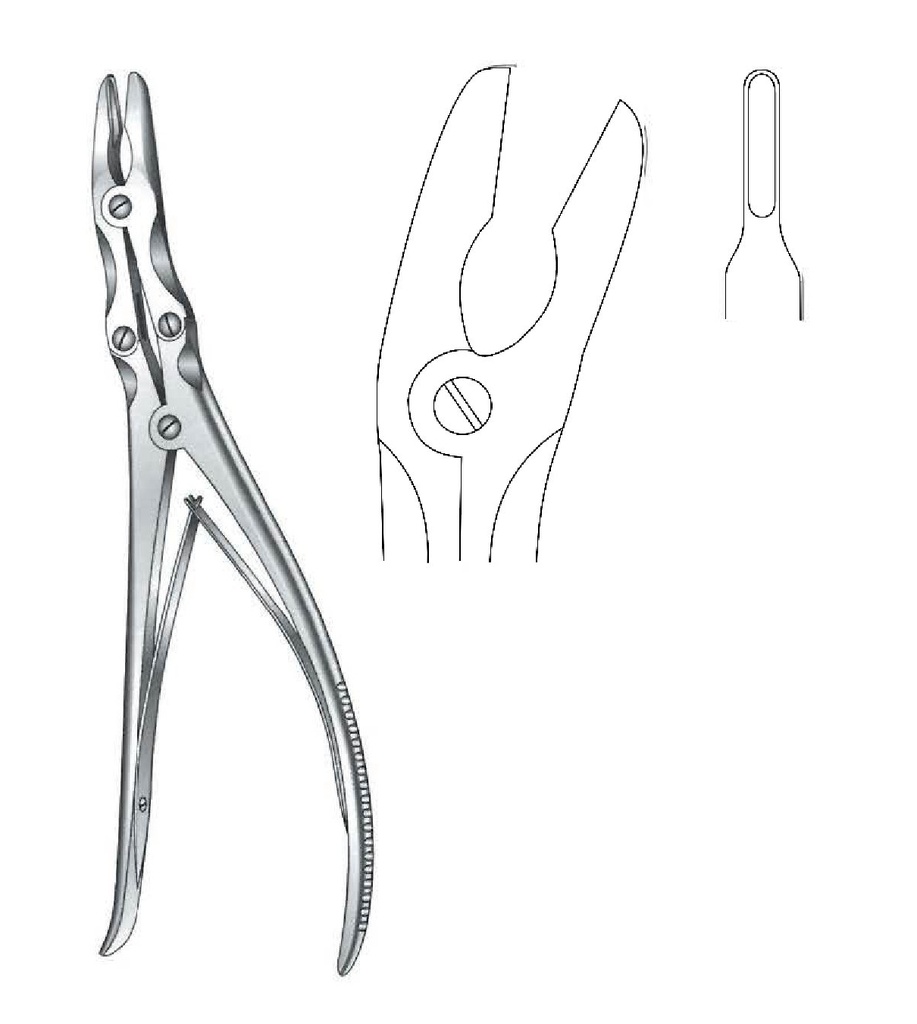 Pinza gubia para huesos Leksell-Stille, punta = 3 x 16 mm | Surgicalmed.es