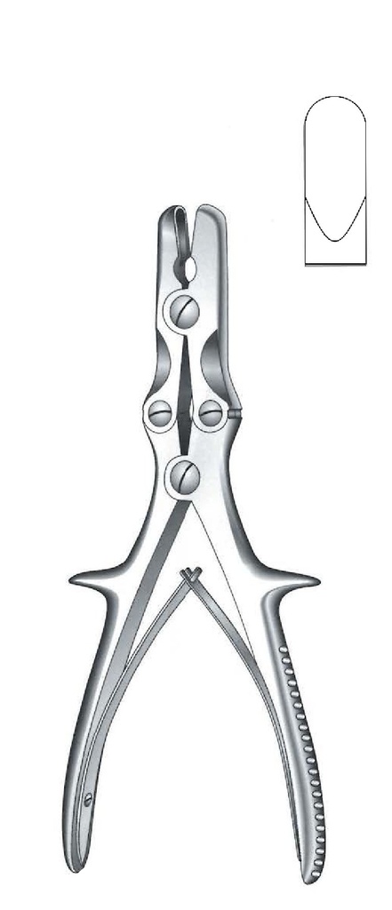Pinza gubia para hueso Stille-Luer premium, recta, punta = 8 mm ...